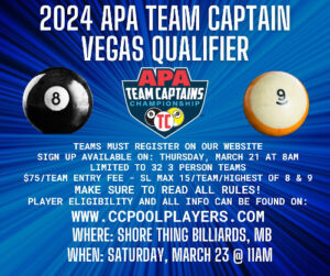 APA Team Captains – Coastal Carolina APA – Your local website for APA pool league information.
